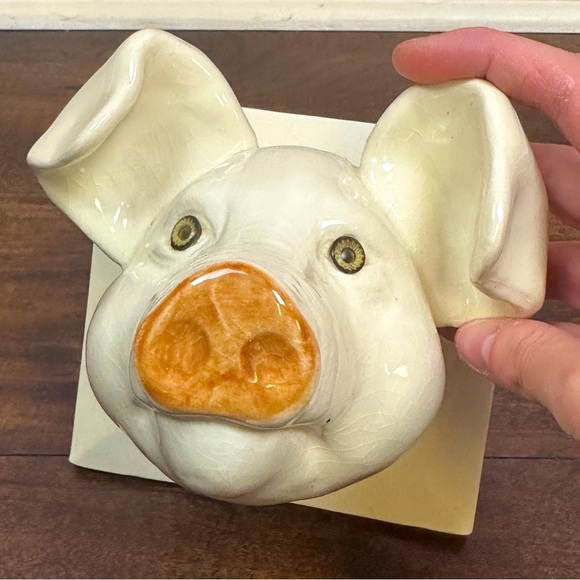 Vintage | Kitchen | Vintage Ivory Pig Dish Towel Holder For Kitchen ...